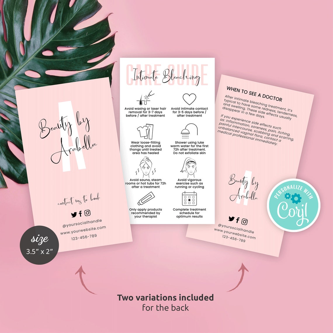 Intimate Bleaching Aftercare Template Editable Bikini - Etsy