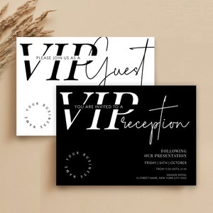VIP Guest Invitation Template, Minimalist Exclusive Event Flyer Design ...
