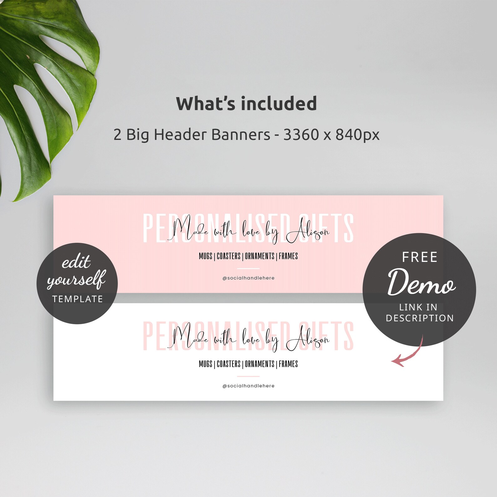 Editable Etsy Shop Kit, DIY Etsy Header Template, Minimalist Esty ...