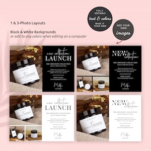 Product Launch Flyer Template, New Collection Announcement Card ...