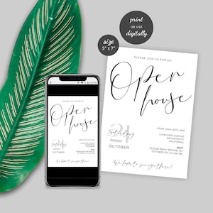 Editable Open House Invite Template, Minimalist Real Estate Event ...