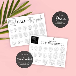 Editable Cake Cutting Guides Template, Instant Wedding Cake Cutting ...