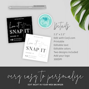 Editable Snap and Share Template, Minimalist Share on Social Media ...