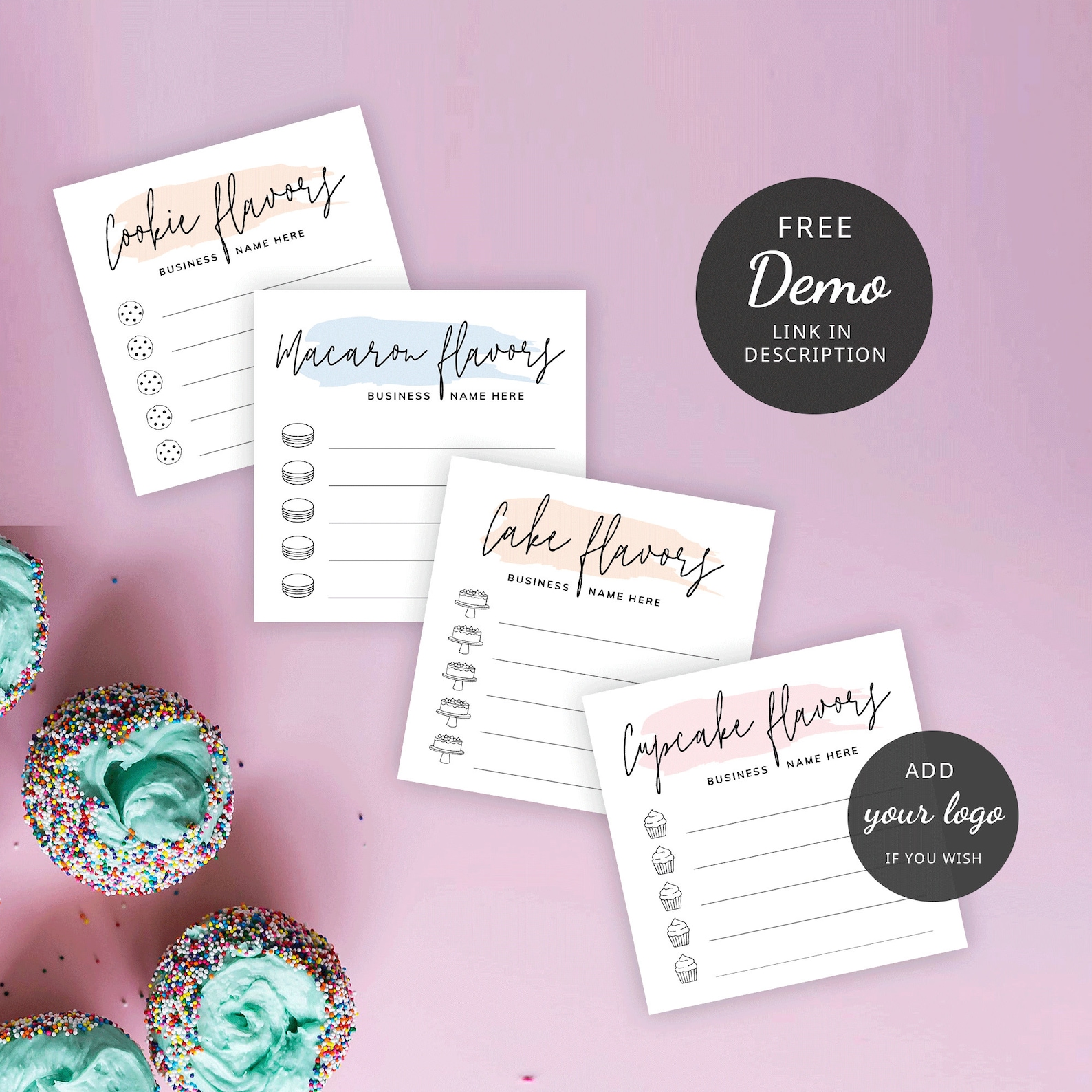 Printable Flavor Labels Template Editable Flavor Names - Etsy