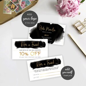 Client Referral Card Template, Customizable Refer a Friend Card ...