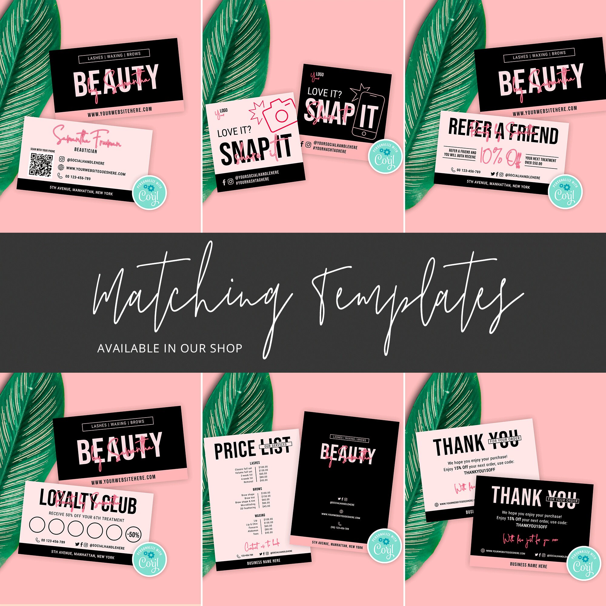 Neon Text Refer a Friend Template Modern Client Referral | Etsy