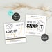 Love Snap Share Template Black & Gold Editable Share on - Etsy