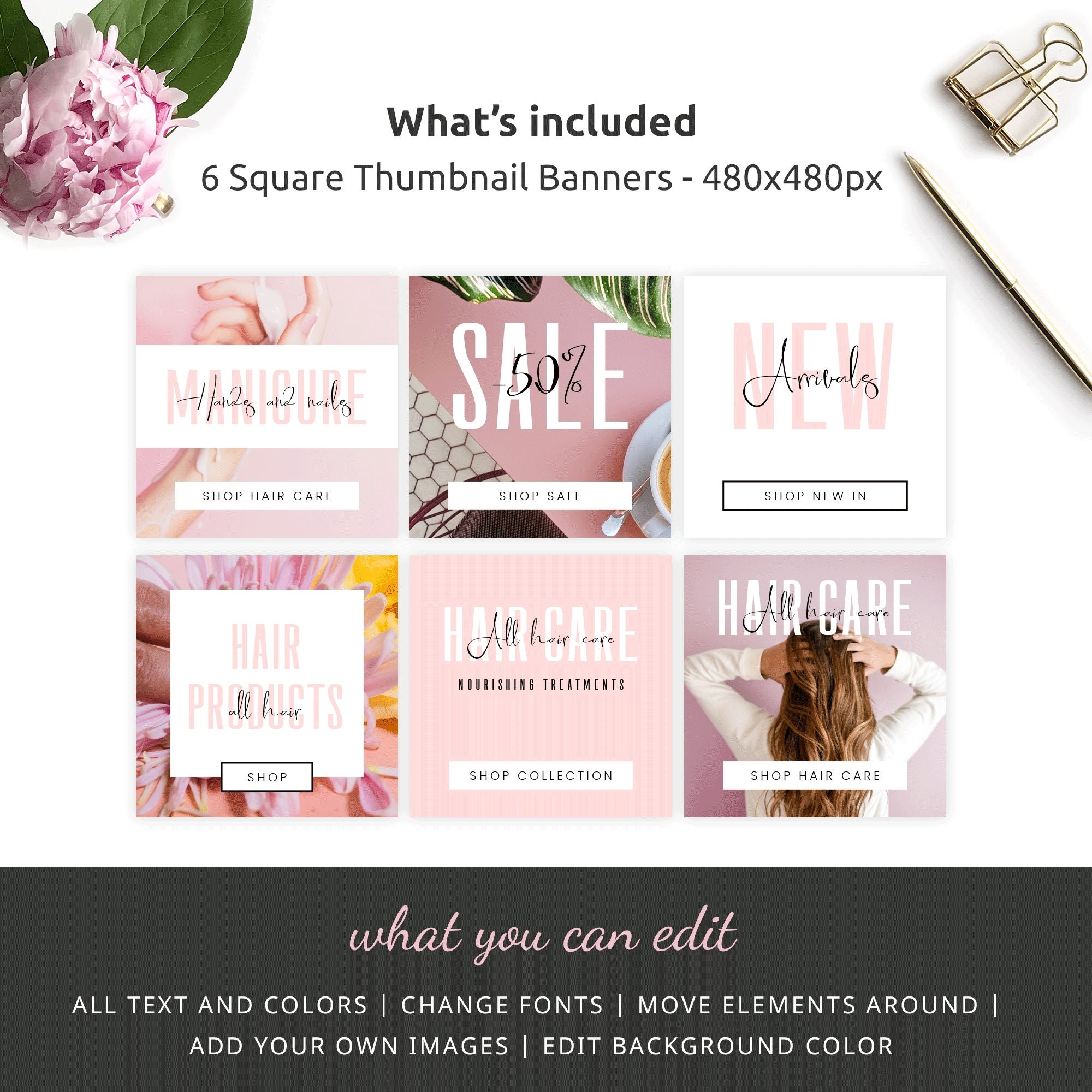 DIY Website Banners Editable Web Banner Templates Website - Etsy Canada