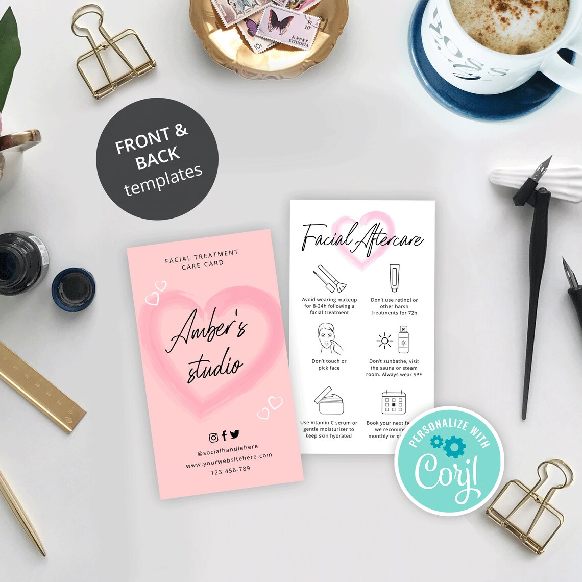 Facial Aftercare Template, Facial Treatment Customer Care Guide ...