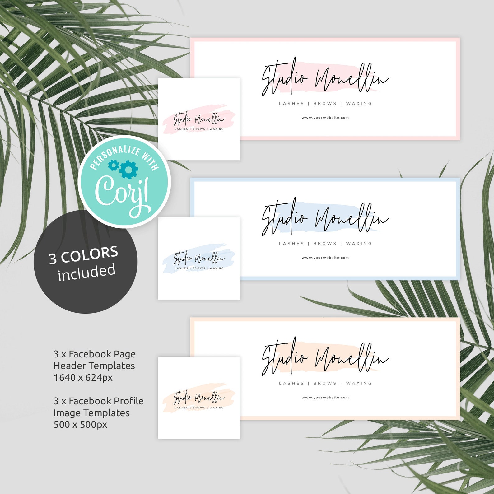 Editable Facebook Page Cover Template DIY Facebook Header | Etsy