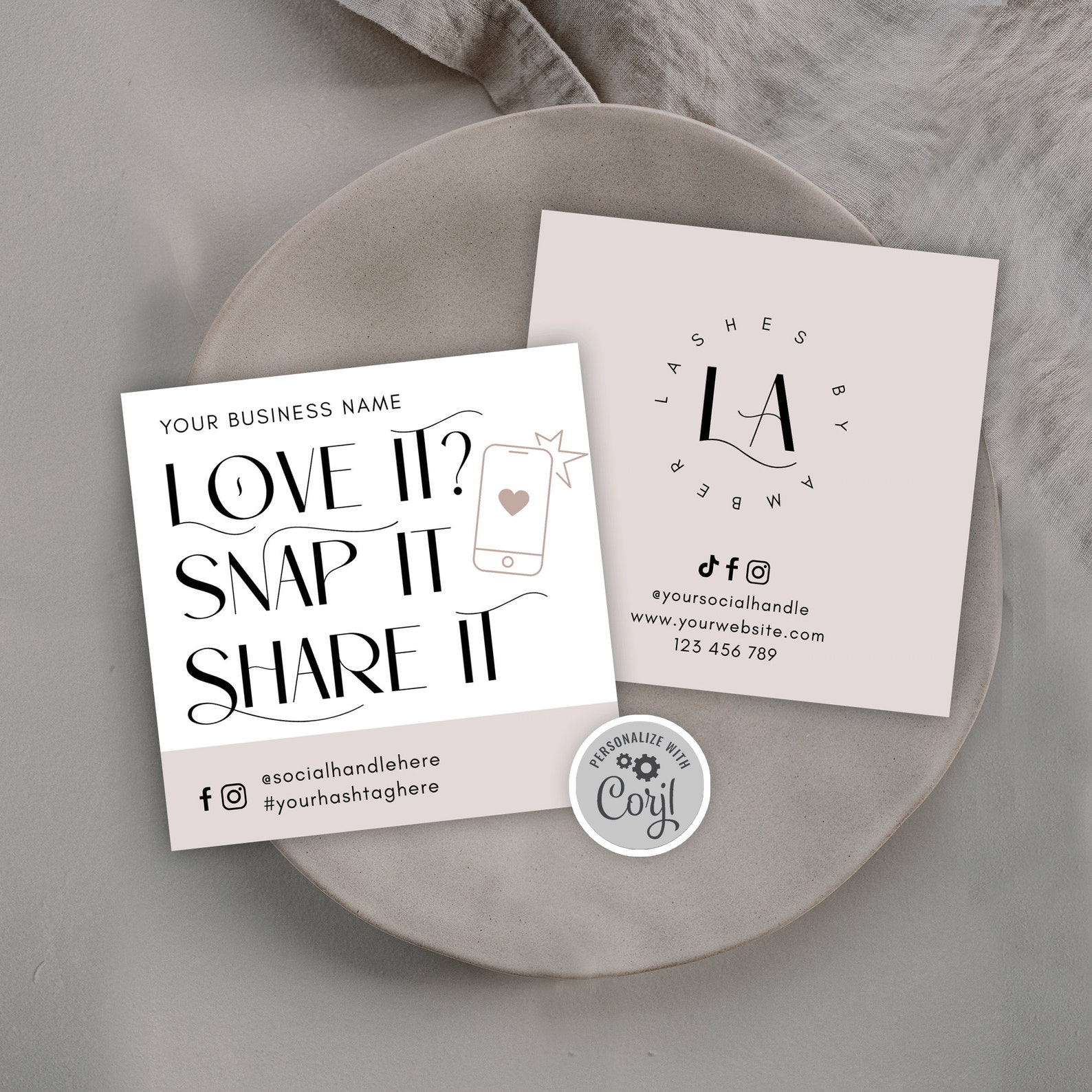 Custom Love Snap Share Card Template Modern Share on Social - Etsy