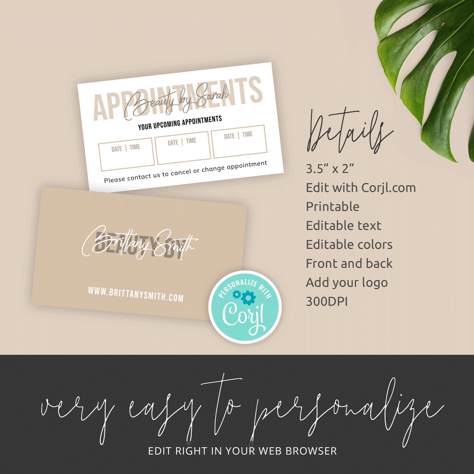 Modern Booking Reminder Template Editable Appointment | Etsy