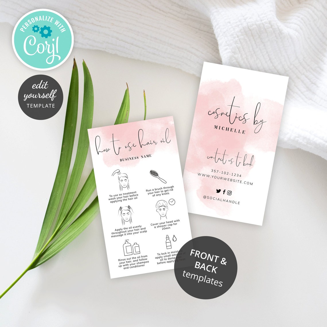 Hair Oil Application Instructions Custom Hair Oil Care Guide | Etsy