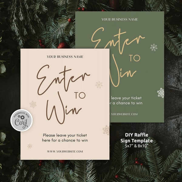 Enter to Win Raffle Sign - Etsy