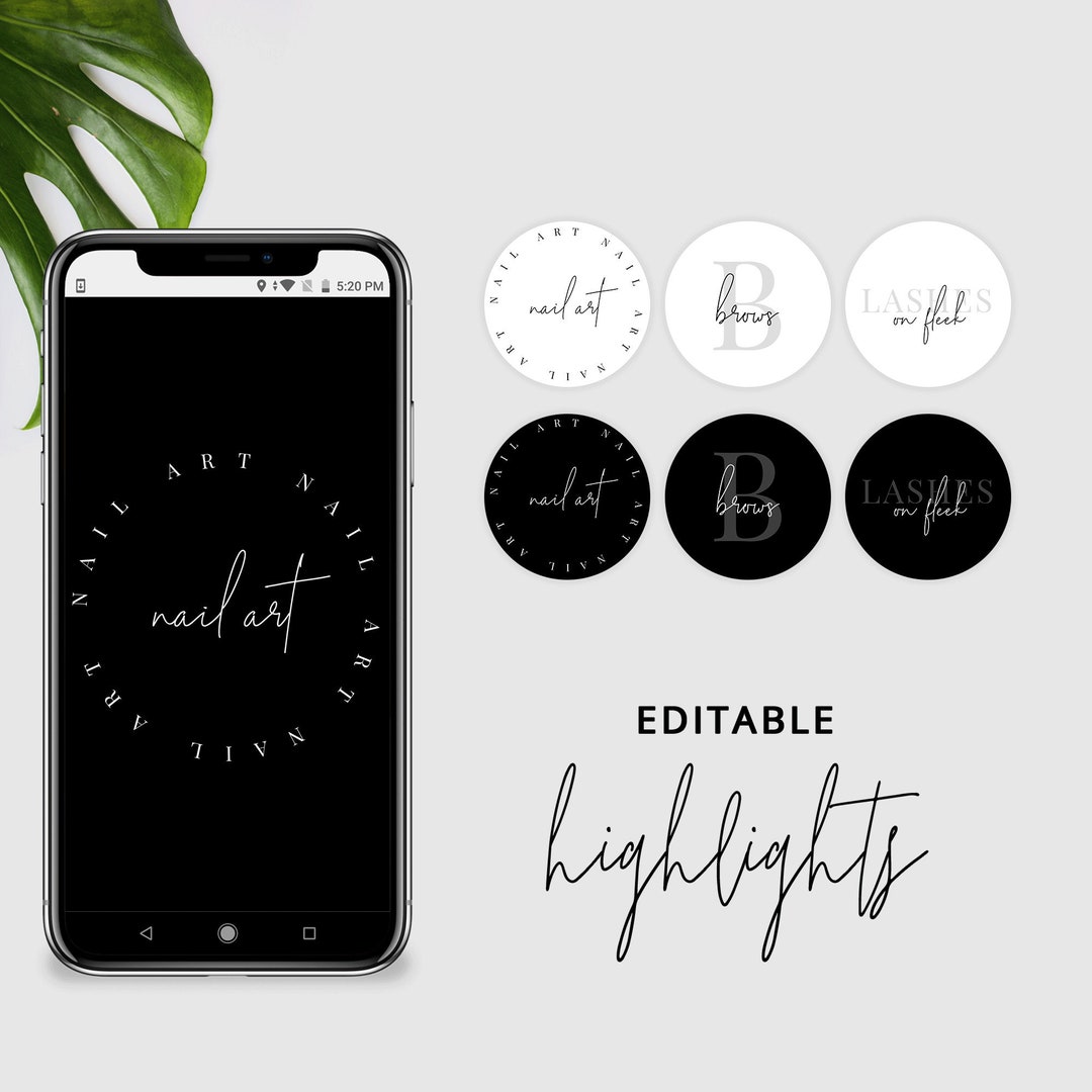 Editable Instagram Highlights, Instagram Story Cover Template ...