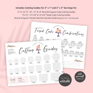 Wedding Cake Cutting Guides Template, Instant Party Cakes Cutting ...