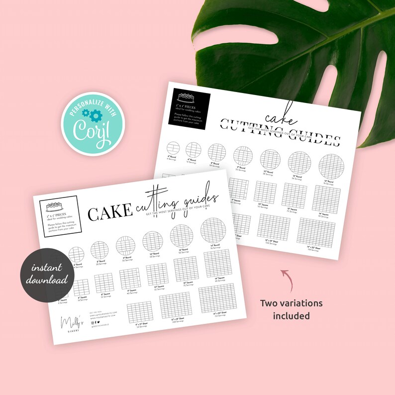 Editable Cake Cutting Guides Template Instant Wedding Cake - Etsy
