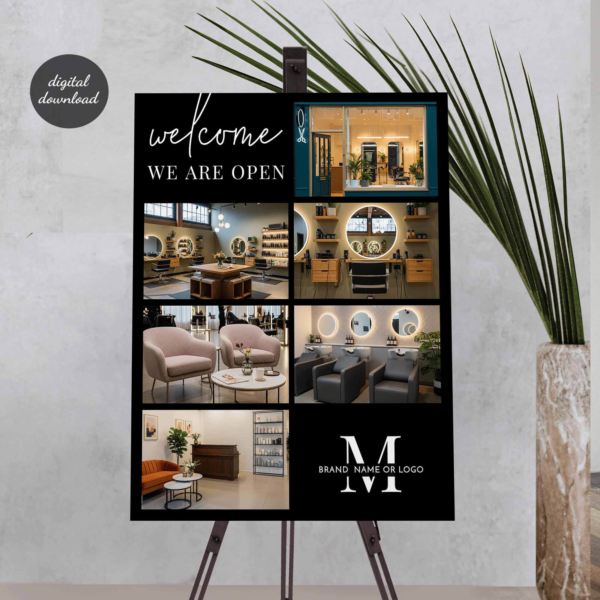 Business Marketing Sign Template: Minimalist Brand Photo Collage Poster ...