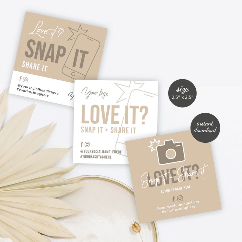 Modern Snap & Share Card Template, Editable Share on Social Media ...