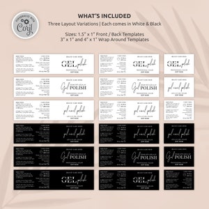 Nail Polish Label Template, Editable Gel Polish Bottle Wraparound ...