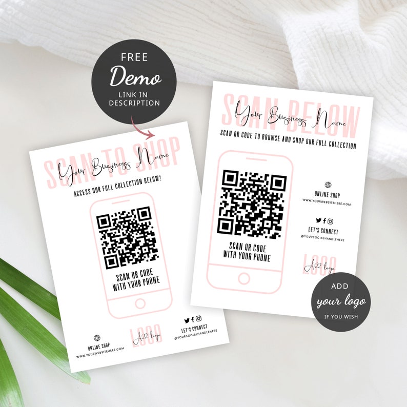 Custom QR Code Sign Design Scan QR Code Template Printable - Etsy Custom QR Code Sign Design Scan QR Code Template Printable - Etsy
