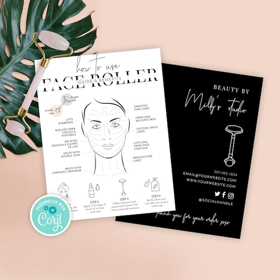 Face Roller Care Guide Template Minimalist Derma Roller | Etsy