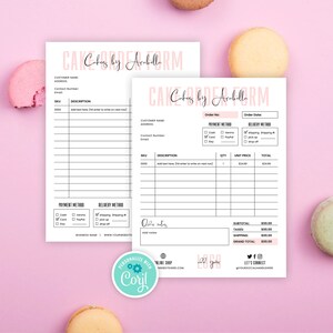 Cake Order Form Template, Editable Bakery Invoice Design, Instant ...