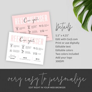 Reed Diffuser Care Guide Template, Custom Room Diffuser Care Guide ...