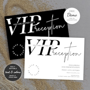 VIP Guest Invitation Template, Minimalist Exclusive Event Flyer Design ...