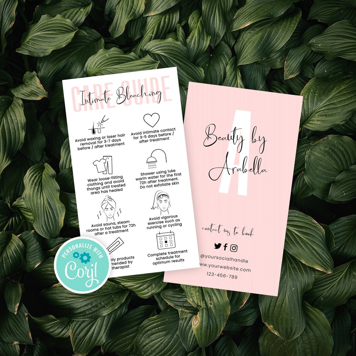 Intimate Bleaching Aftercare Template Editable Bikini - Etsy