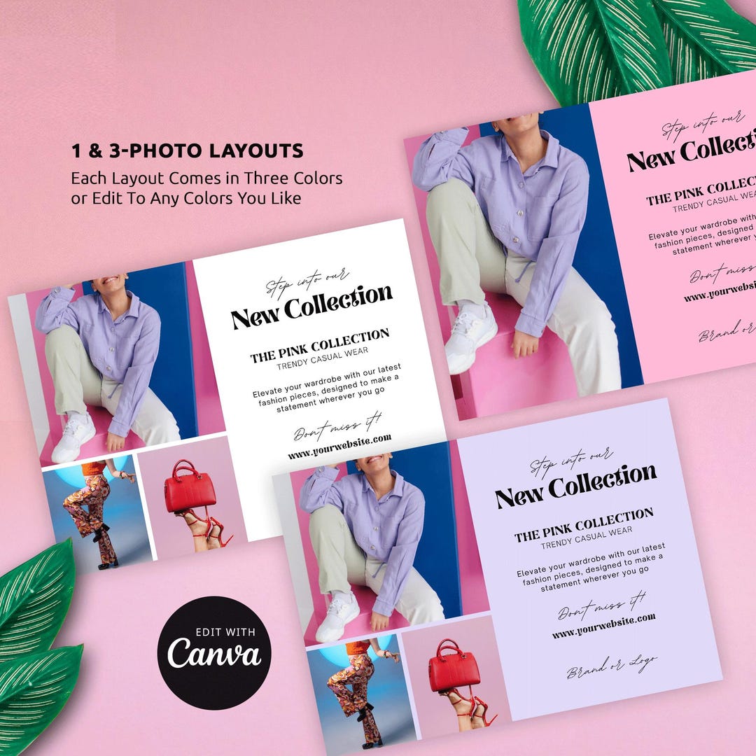 Product Marketing Flyer Canva Template, Girly Pink Design, New ...