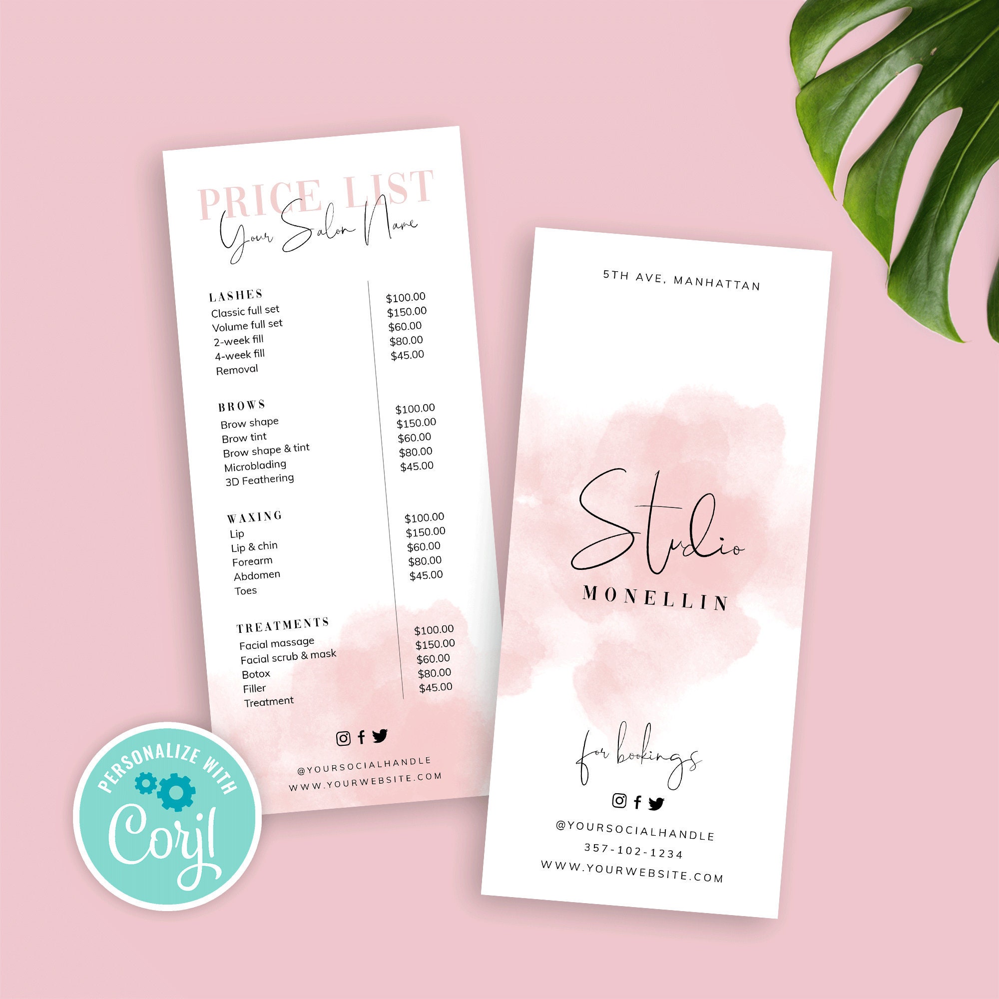 Diy Price List Template Printable Price List Design Beauty Etsy My Diy Price List Template Printable Price List Design Beauty Etsy My
