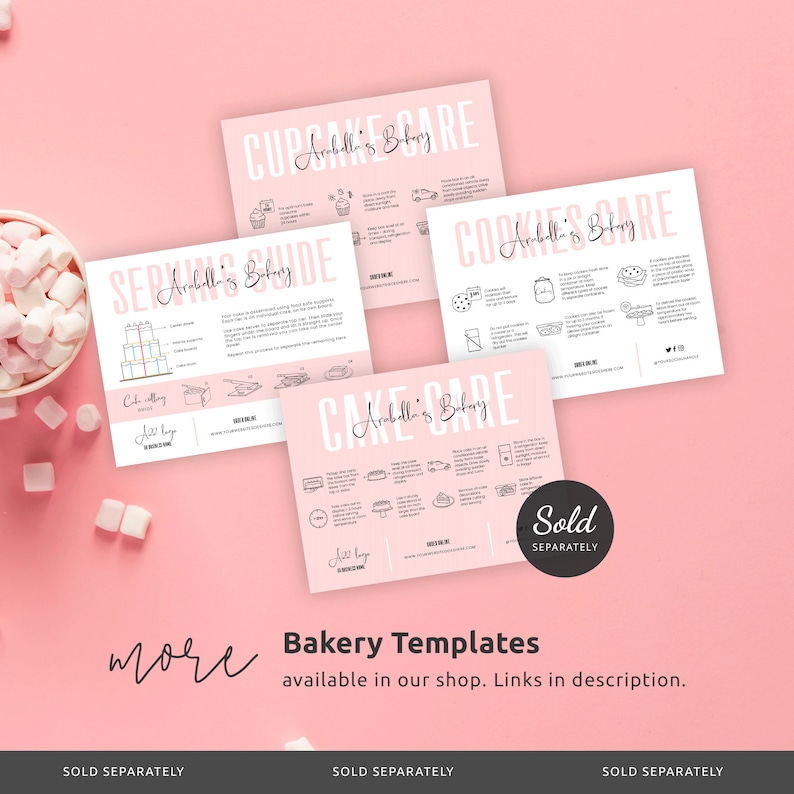 Editable Cupcakes Menu Template, Feminine Frosted Cupcake Flavor Sign ...