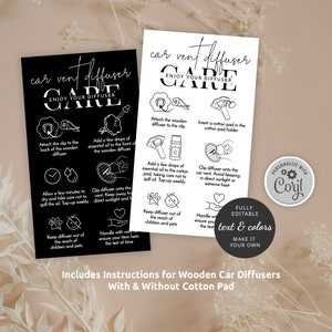 Car Vent Diffuser Guide Template, Essential Oil Wooden Car Diffuser ...