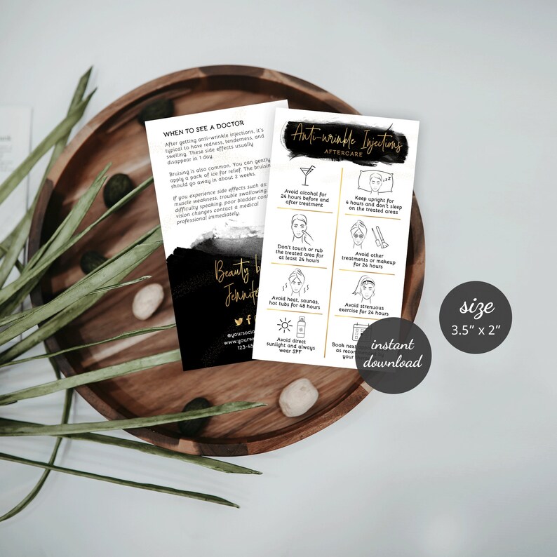 Anti-wrinkle Injections Care Guide Template, Printable Botulinum Toxin ...