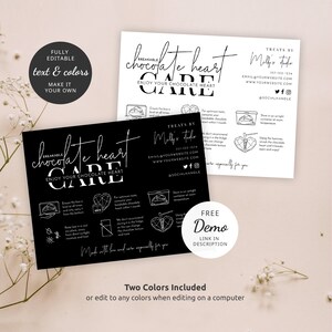 Chocolate Smash Heart Care Card Template, Editable Breakable Chocolate ...