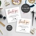MINI Thank You Card Template Customizable Business Thank You - Etsy