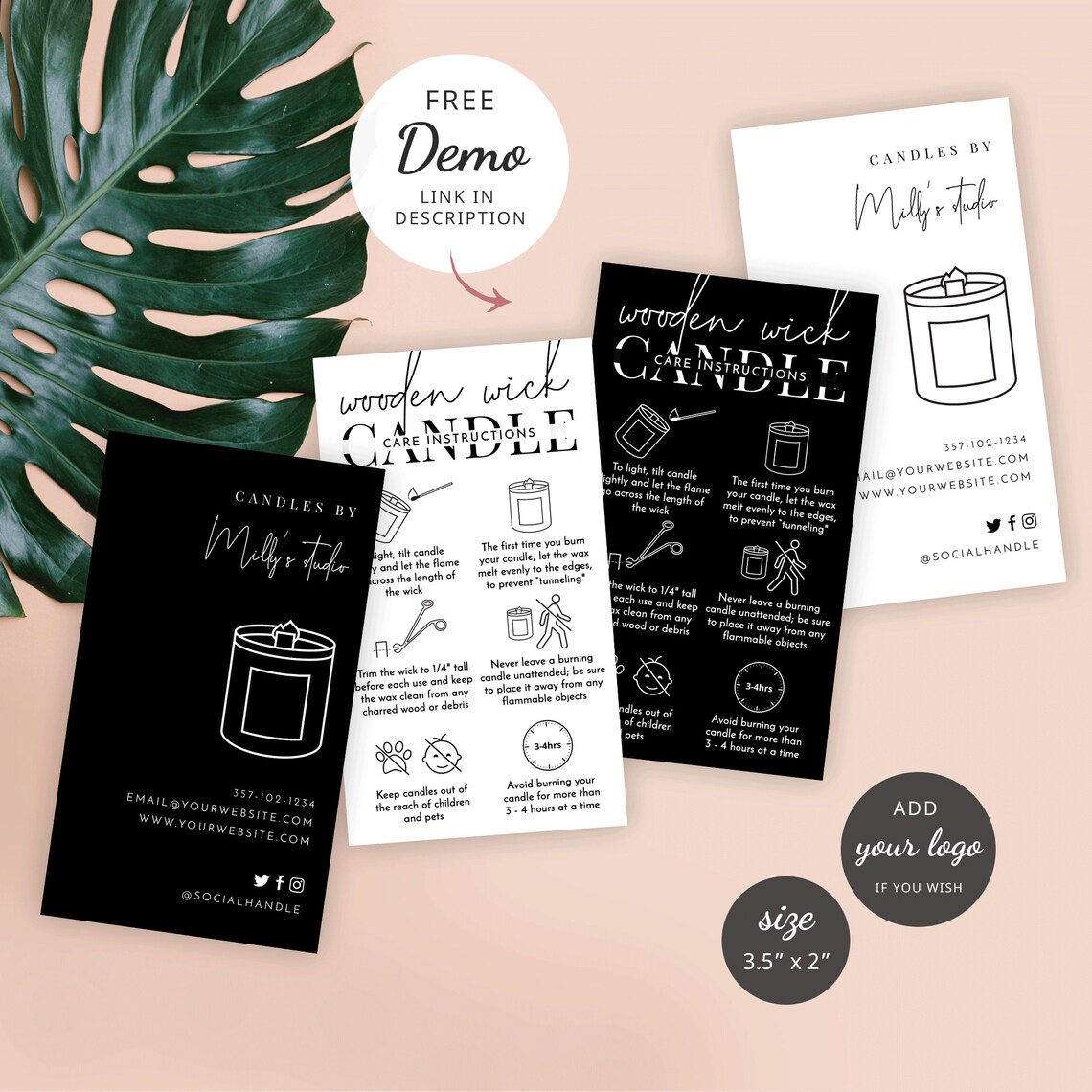 Wooden Wick Candle Safety Guide Template MINI Candle Do's - Etsy