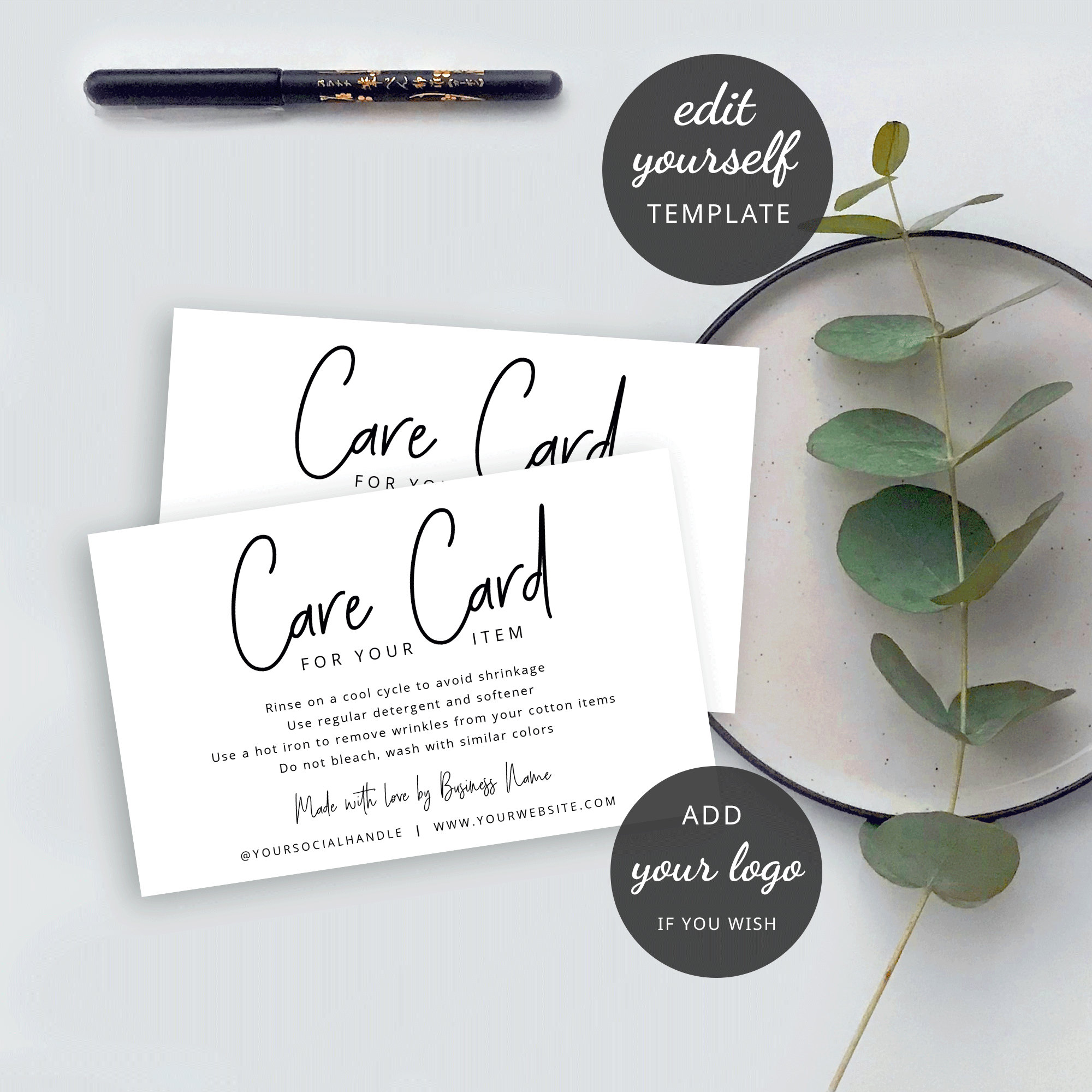 Printable Care Card Template Customizable Care Guide Design - Etsy Canada