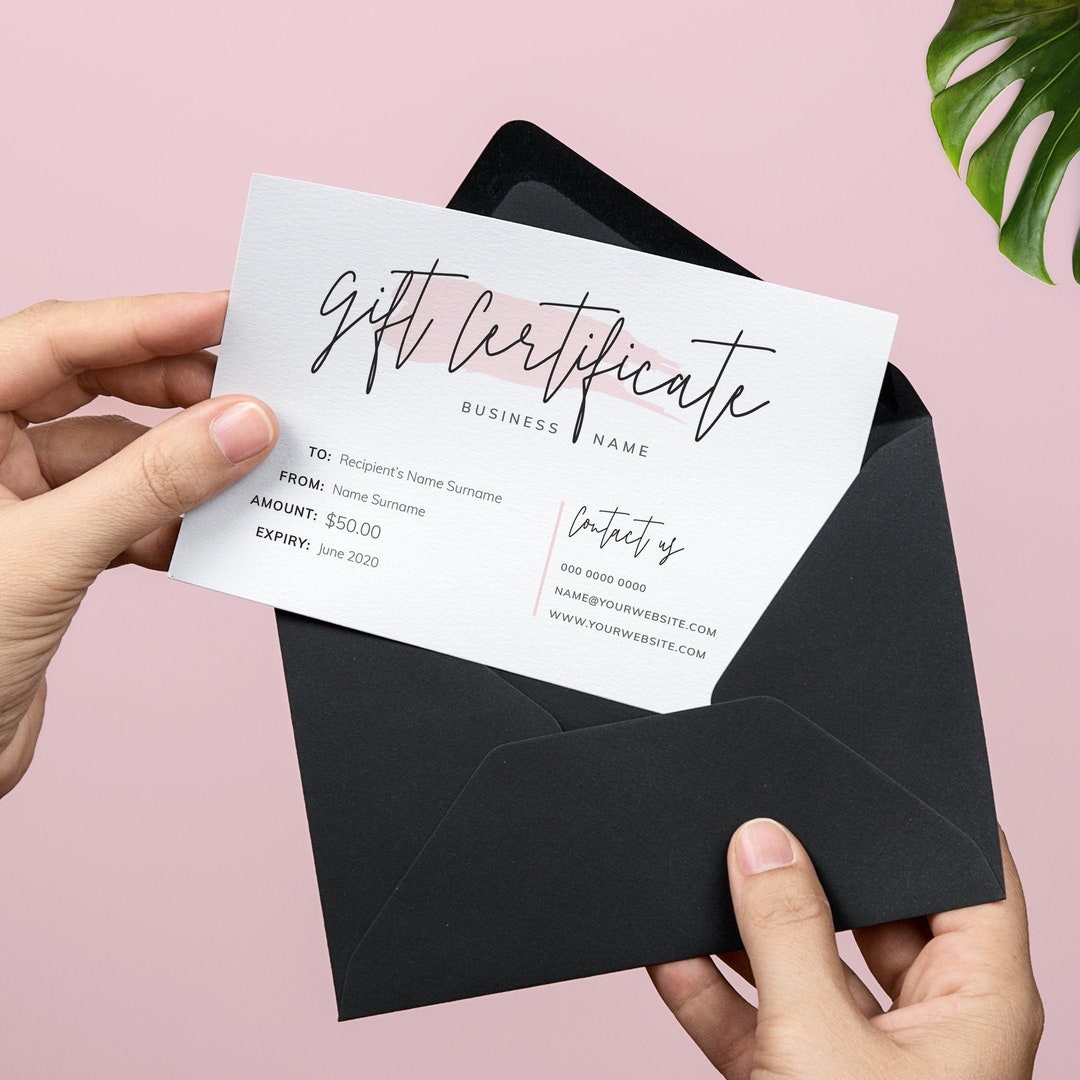 Gift Certificate Template, Editable Gift Card Template, Digital Gift ...