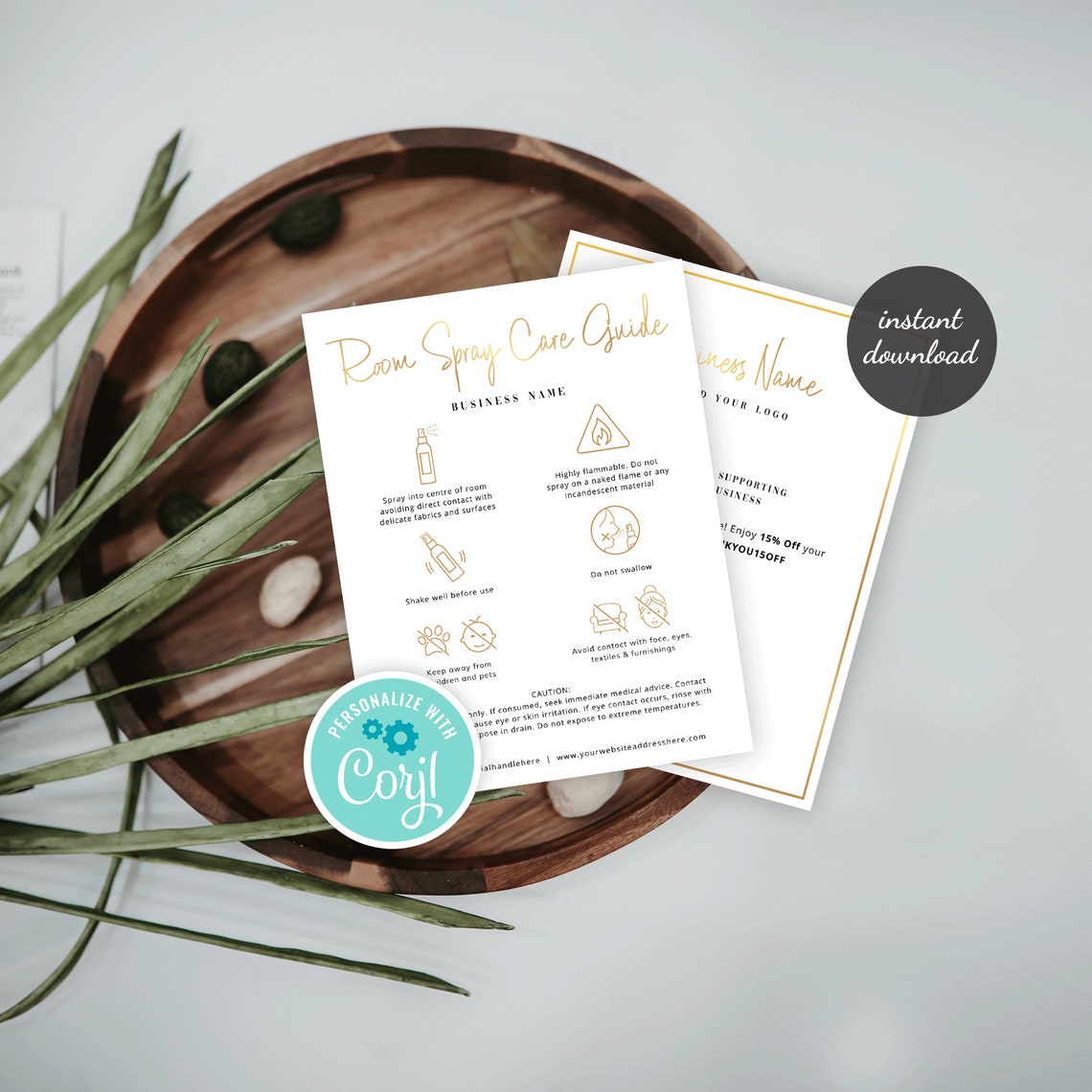 Room Spray Care Guide Template Editable Room Mist Safety - Etsy
