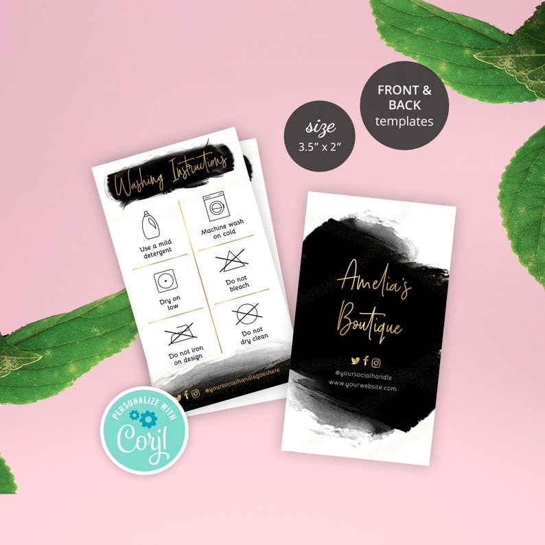 Clothing Washing Instructions Template Customizable T-shirt - Etsy