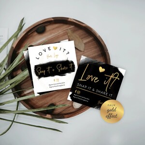 Editable Snap and Share Cards, Printable Share on Social Media Stickers ...