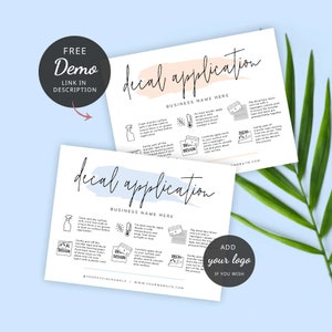 Decal Application Guide Template, Editable Vinyl Stickers Care Cards ...