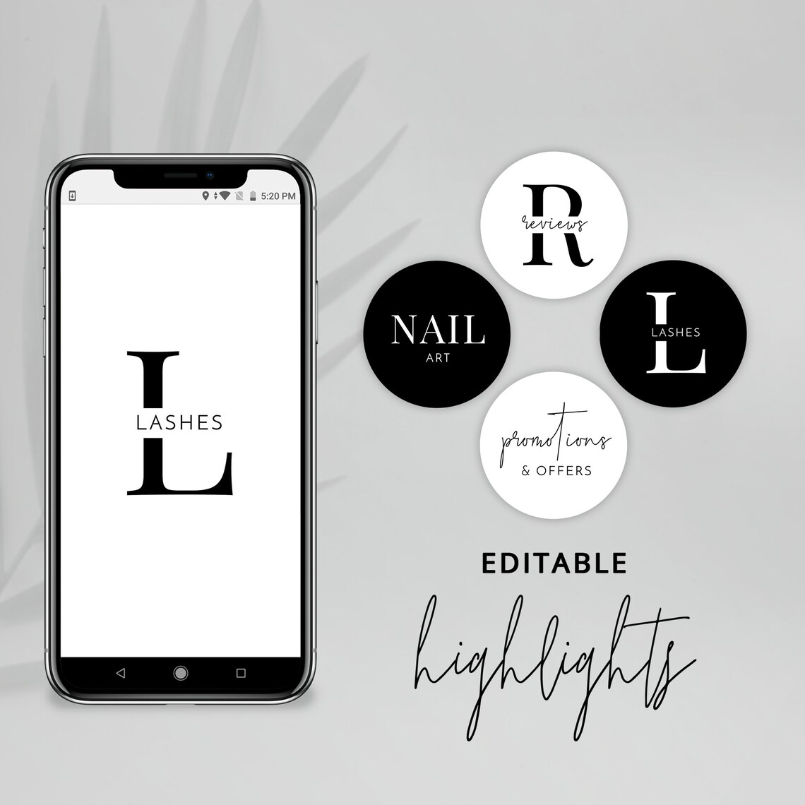 Minimalist Instagram Highlights Template Customizable - Etsy