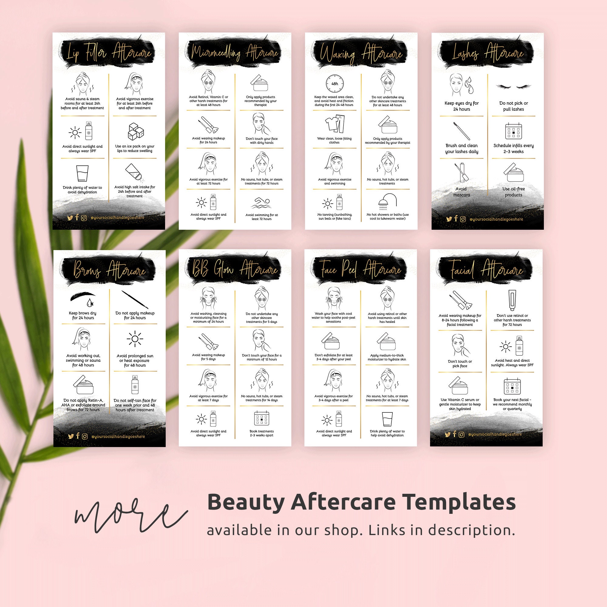 Anti-wrinkle Injections Care Guide Template Printable - Etsy