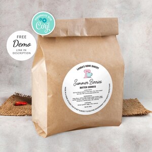 DIY Food Labels Template, Modern Cottage Law Stickers, Cute Bakery Clip ...