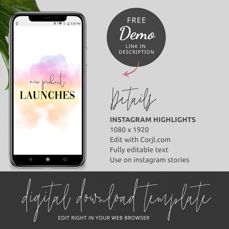 Editable Instagram Highlights Insta Story Templates DIY IG | Etsy
