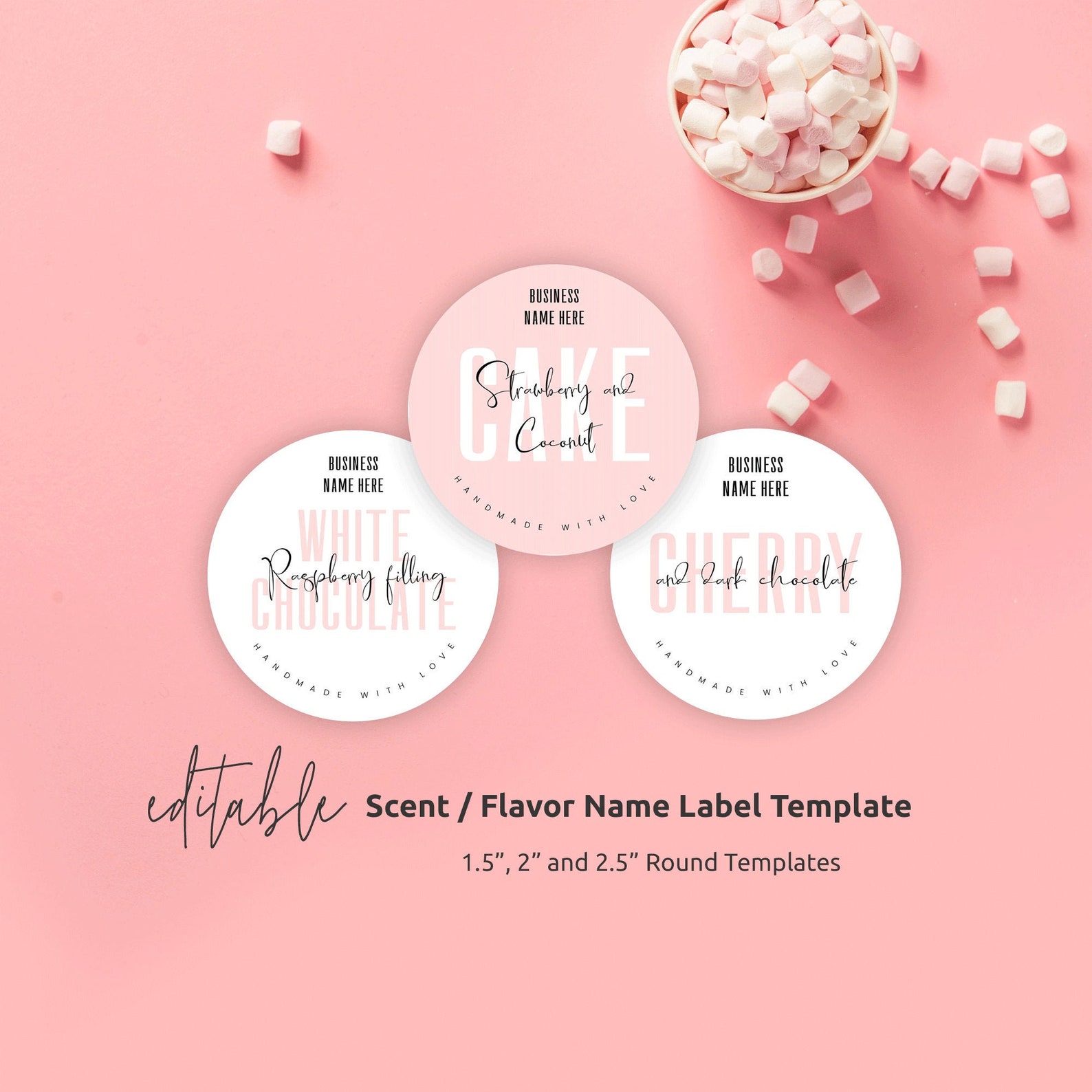 Flavor Labels Template, Editable Scent Name Product Labels, Printable ...