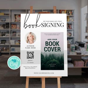 Book Signing Board Template, Minimalist Book Promotion Poster Design ...